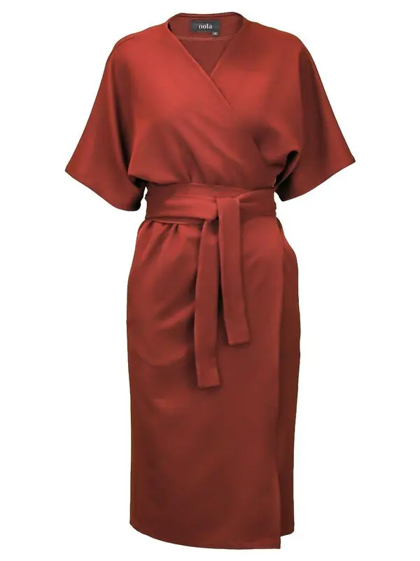 NOLA Jade Wrap Dress - Orange