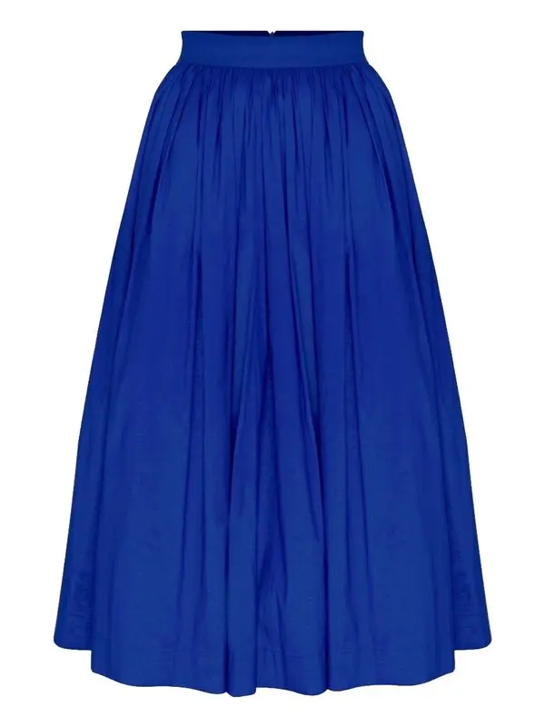 NAZLI CEREN Lou Lou Midi Skirt - Blue