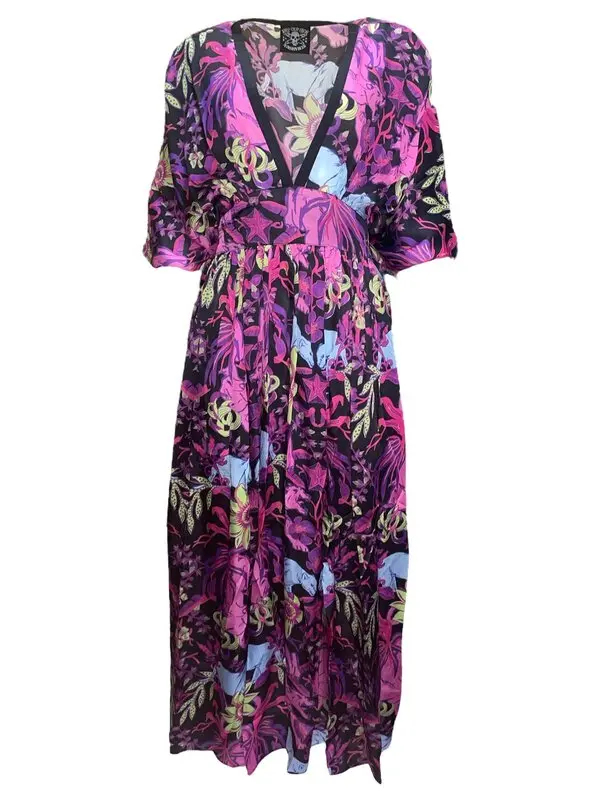 ANY OLD IRON Printed Kaftan Maxi Dress - Purple/blue/black