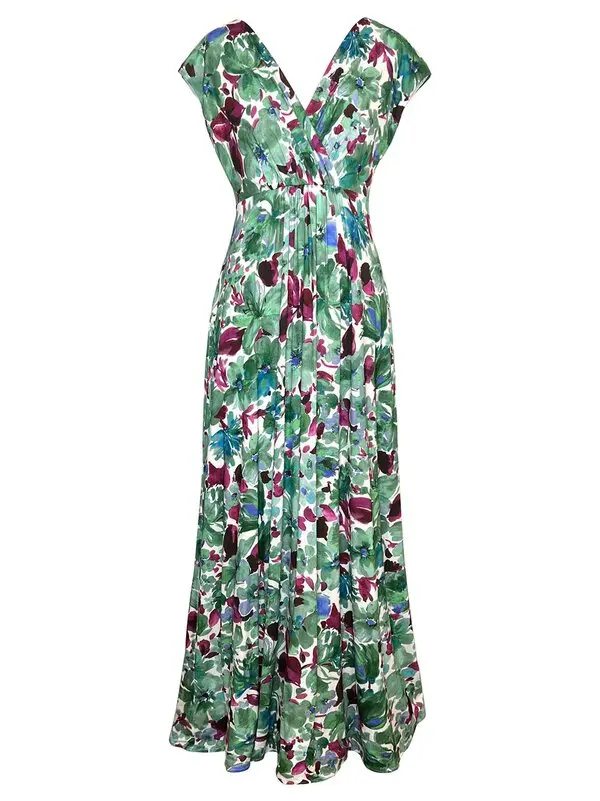 ALIE STREET LONDON Petite Sophia Paradise Print Maxi Dress - Green