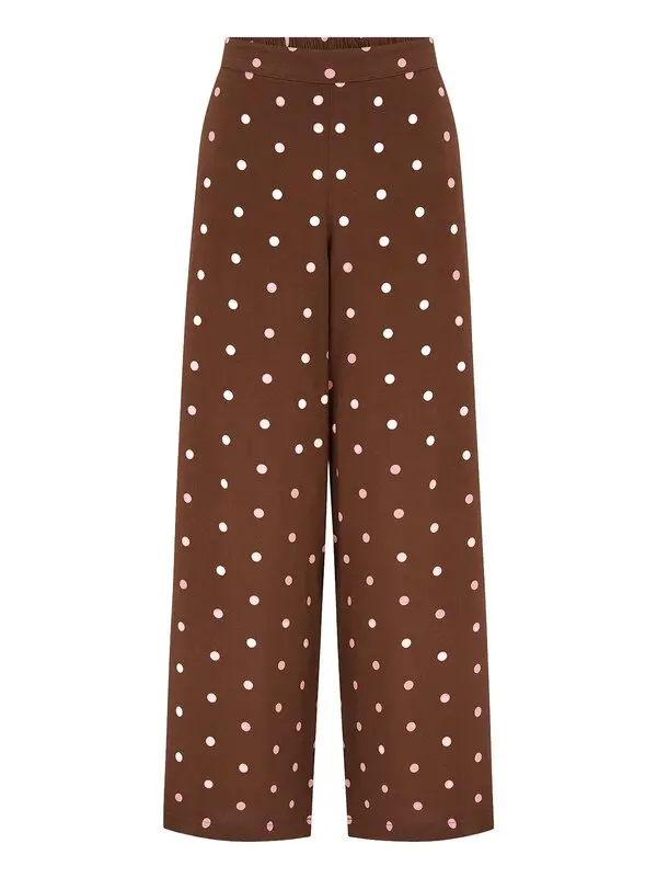 SUGARHILL BRIGHTON Patsy Palazzo Trousers - Brown