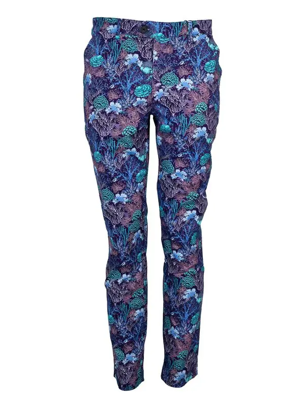 LORDS OF HARLECH Blue / Purple Jack Lux Coral Garden Pants Purple - Blue/purple