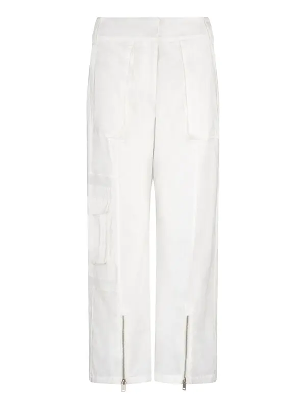 DREF Relaxed Straight Leg Cargo Pant - White