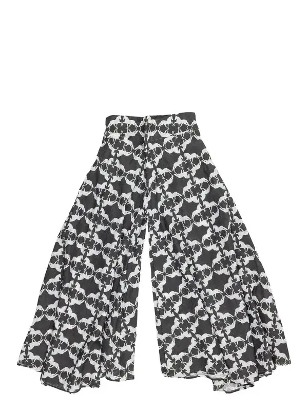 FORZA CAVALLO Mirror Horse Print Palazzo Pants - Black