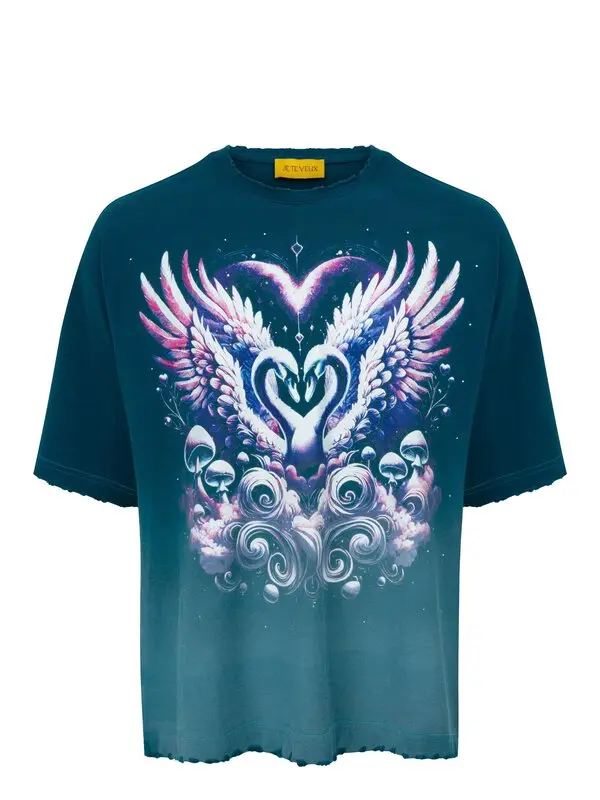 JE TE VEUX Fae Heart T-shirt - Blue