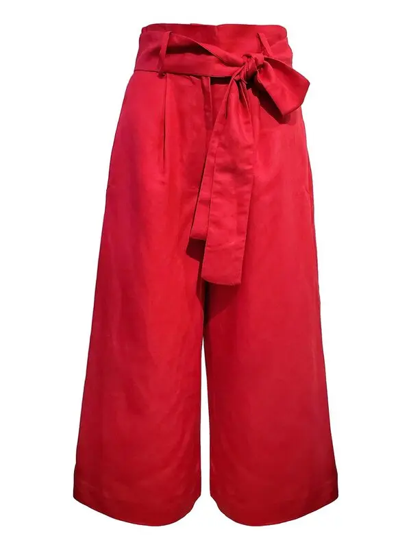 EMMA WALLACE Nala Cropped Trouser - Red