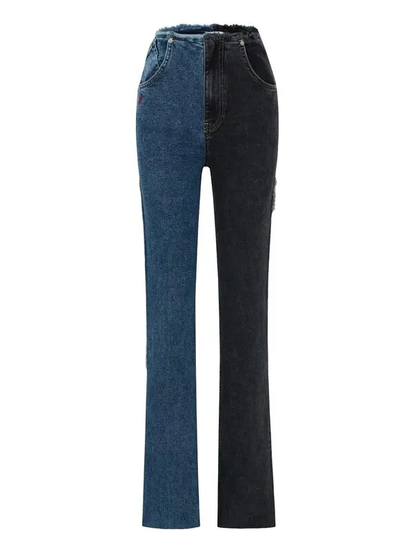 PCFG Color Block Denim Pant - Black