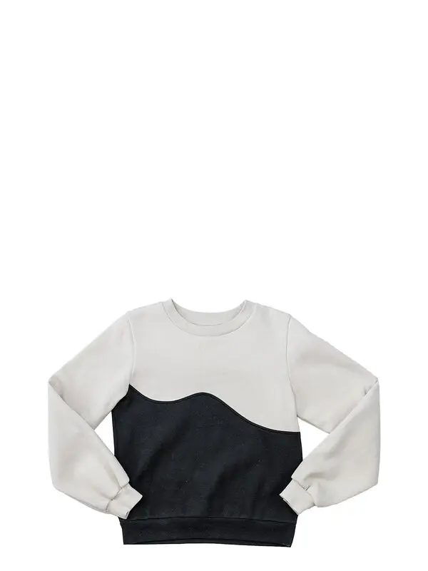 CIRCULAR PATH Wave Sweatshirt - Black/white