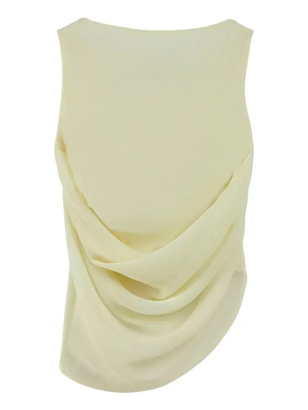NOCTURNE Draped Sleeveless Blouse - Yellow