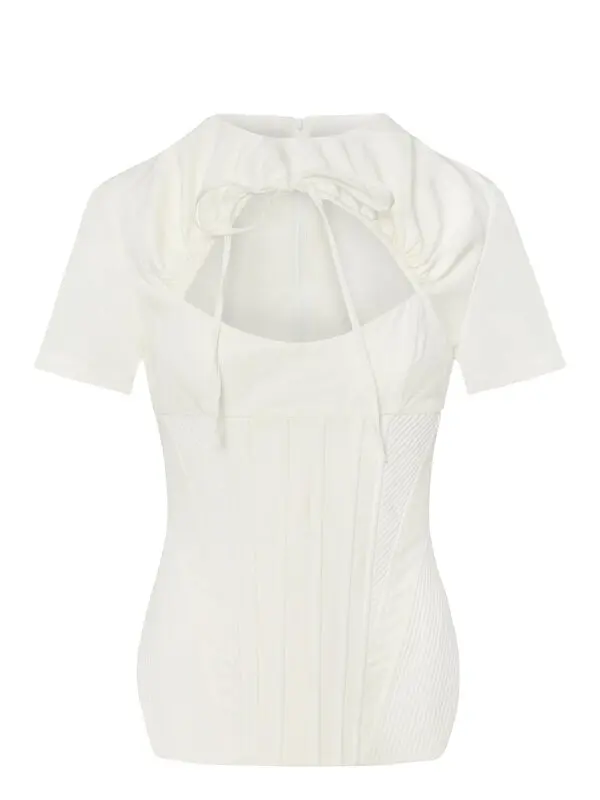 PCFG Tailored Corset T-shirt - White