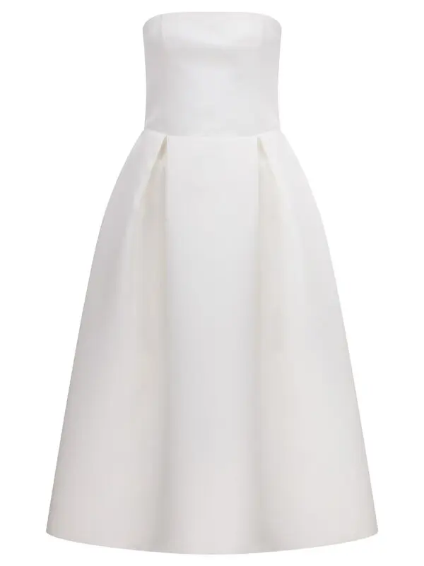 NAZLI CEREN Lola Midi Dress - White