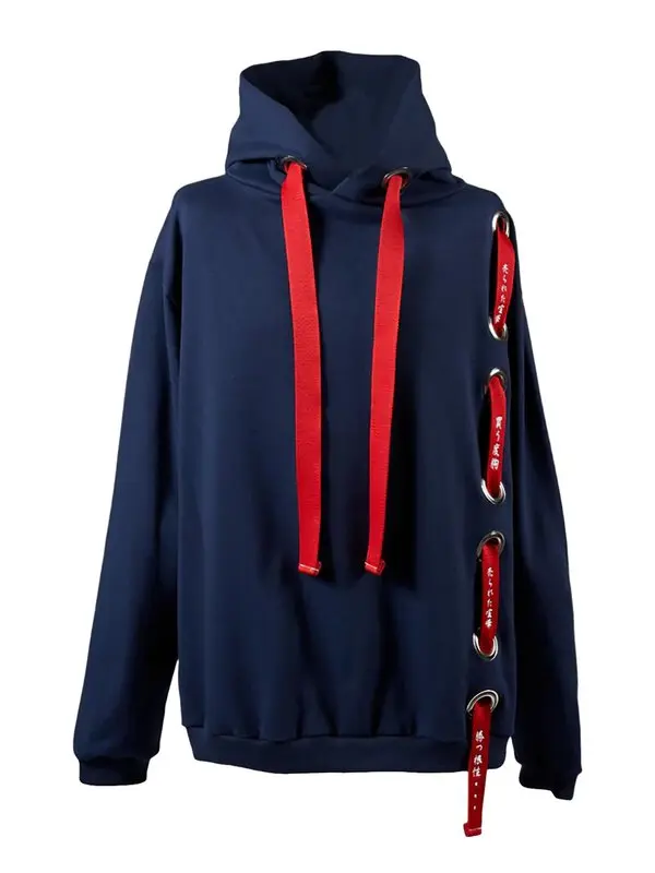 TOKKOU Pullover Fleece-back Hoodie - Blue