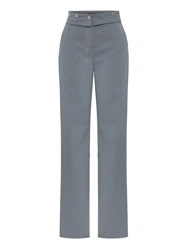 PCFG Woven Pants With Metal Button - Grey