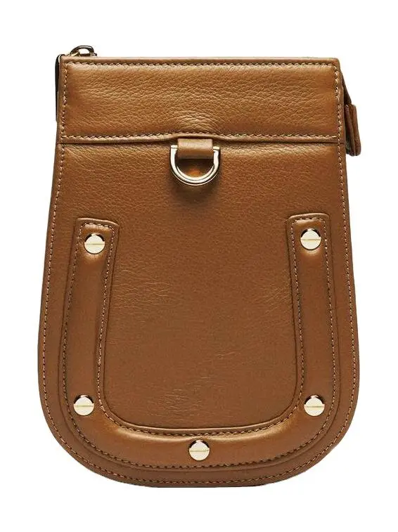 Lovard Leather Violin Crossbody Bag - Silver
