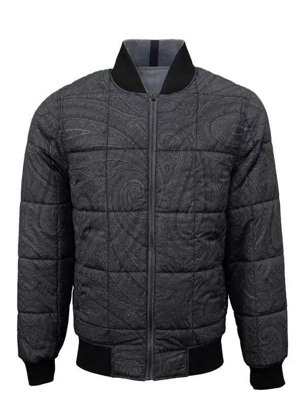 LORDS OF HARLECH Jenkin Reversible Blouson Jacket - Grey