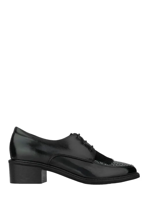 EMBASSY LONDON USA Leather Oxford With Block Heel - Black