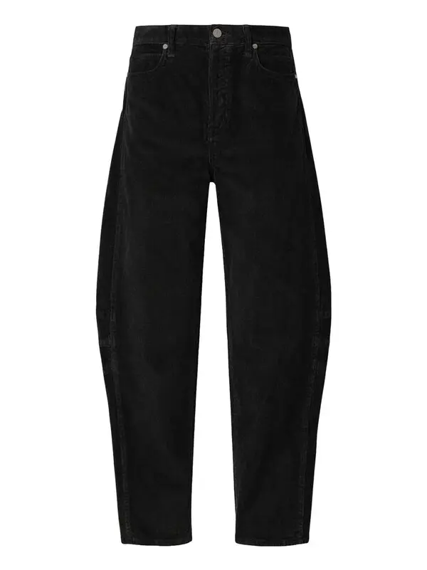 NOEND Ava Flutter Slung Fit Corduroy Jeans - Black
