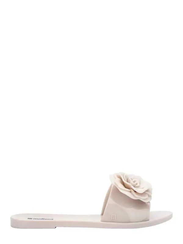 Melissa Babe Petals Flat Slides - Beige