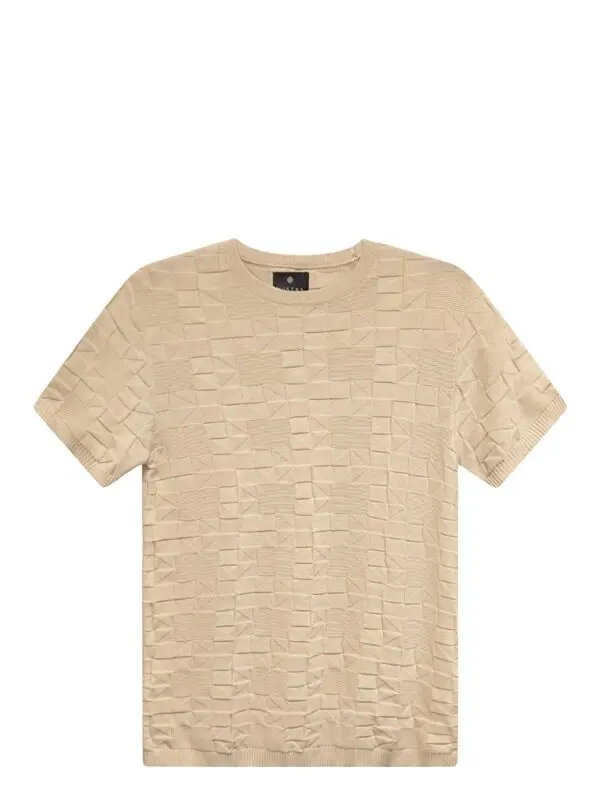 VUSTRA Patterned Sand Knit Tee - White