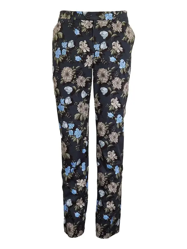 LORDS OF HARLECH Jack Augustus Floral Pant - Black