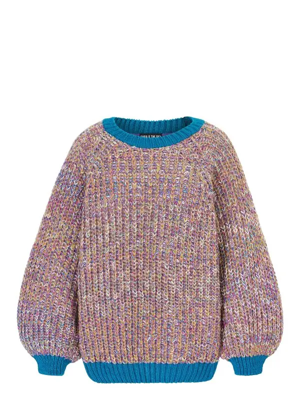 CARA & THE SKY Oversized Balloon Sleeve Jumper - Green