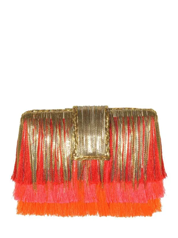SIMITRI Mimosa Ombre Clutch - Orange/gold