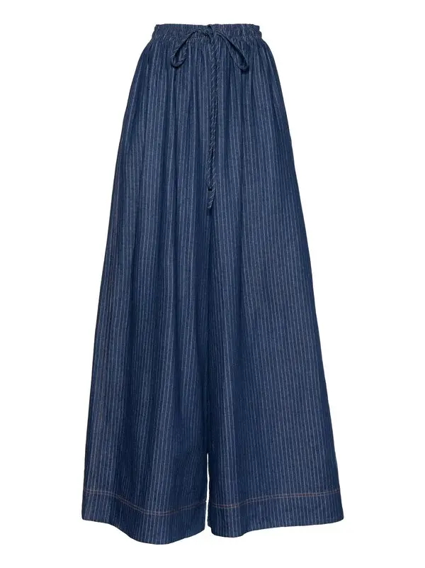 OFUURE Pinstriped Amara Pants - Blue