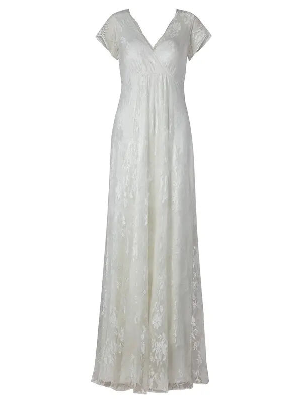 ALIE STREET LONDON Evangeline Bridal Gown In Ivory Lace - White
