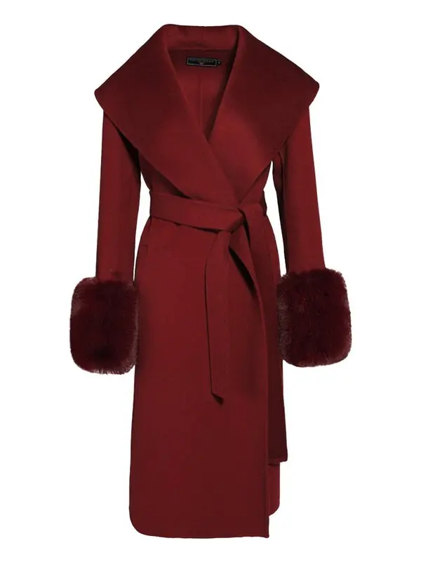 HORTONS ENGLAND Belmont Cashmere Coat - Red