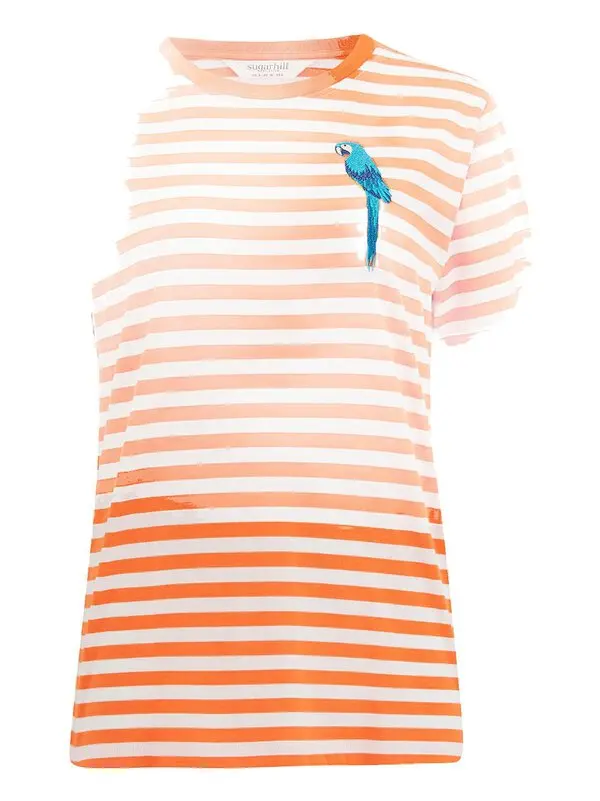 SUGARHILL BRIGHTON Maggie Parrot Organic Cotton Tee - Orange