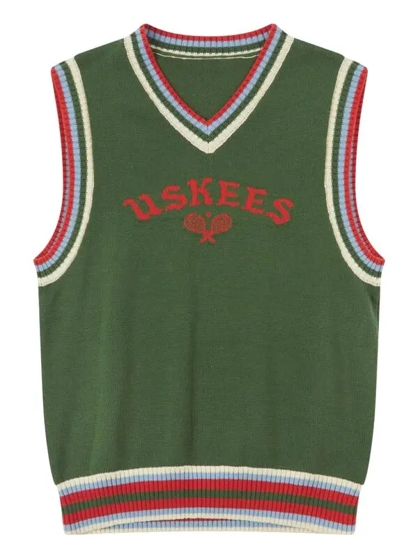 USKEES Jacquard Knit Tennis Vest - Green