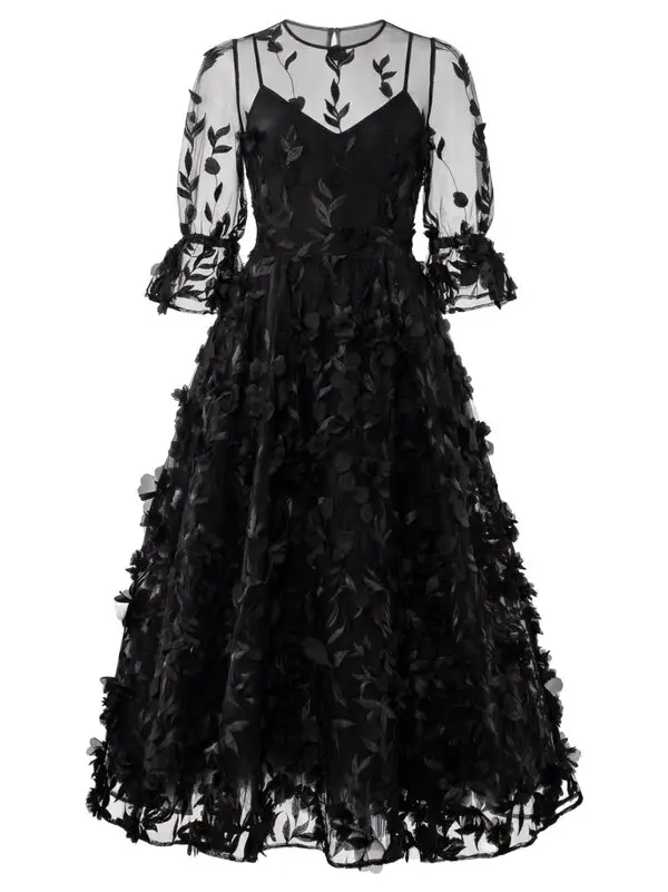 MATSOUR'I Franceska Midi Cocktail Dress - Black