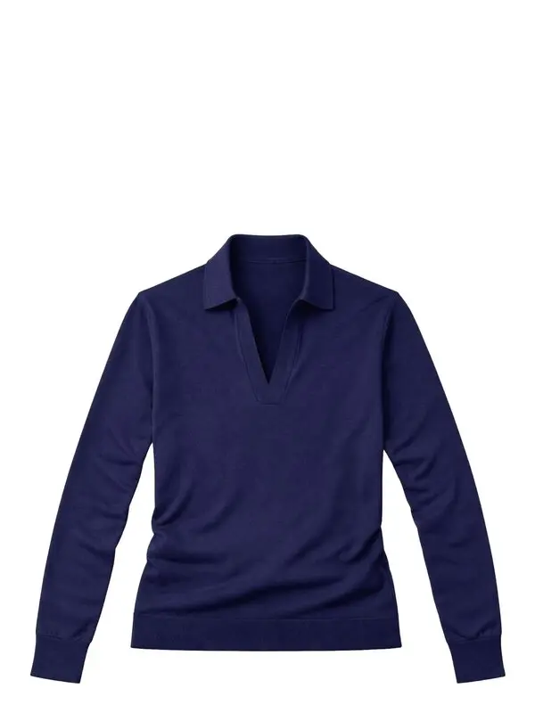 YORSTRULY Butter Polo Knit - Blue