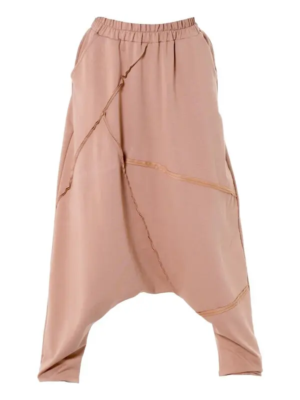 METAMORPHOZA Relaxed Drop-crotch Trousers - Beige