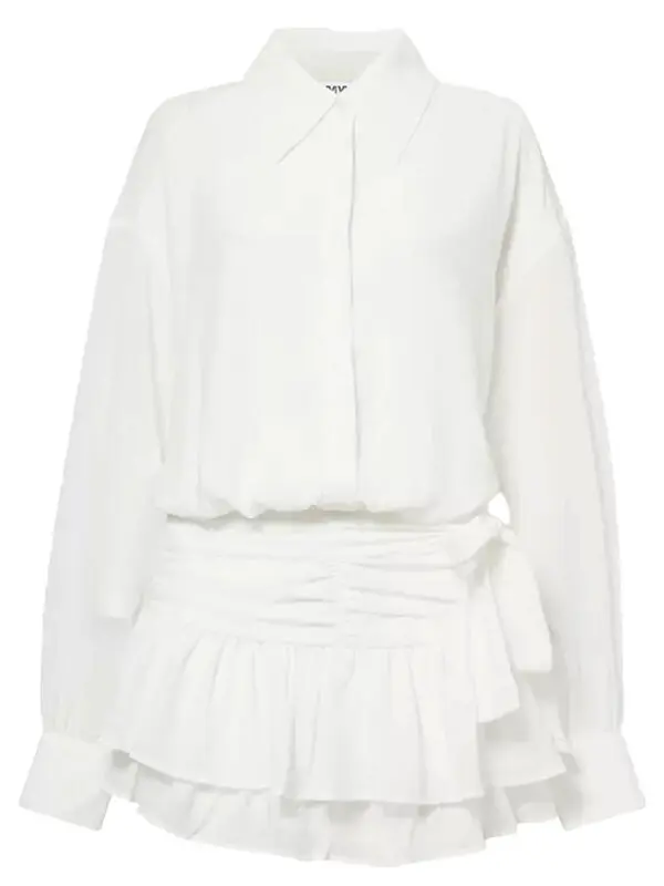 AMY LYNN Carlotta Shirt Skort Mini Dress - White