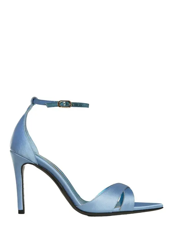GINISSIMA Thea Satin Sandals - Blue