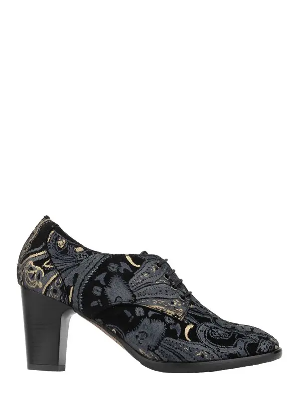 EMBASSY LONDON USA Roulette Designer Heel - Black/blue/silver