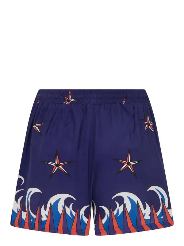 JE TE VEUX Sailor Printed Short - Blue