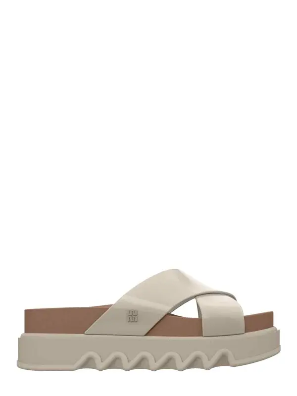 Melissa Platform Slide Sandal - Beige/brown