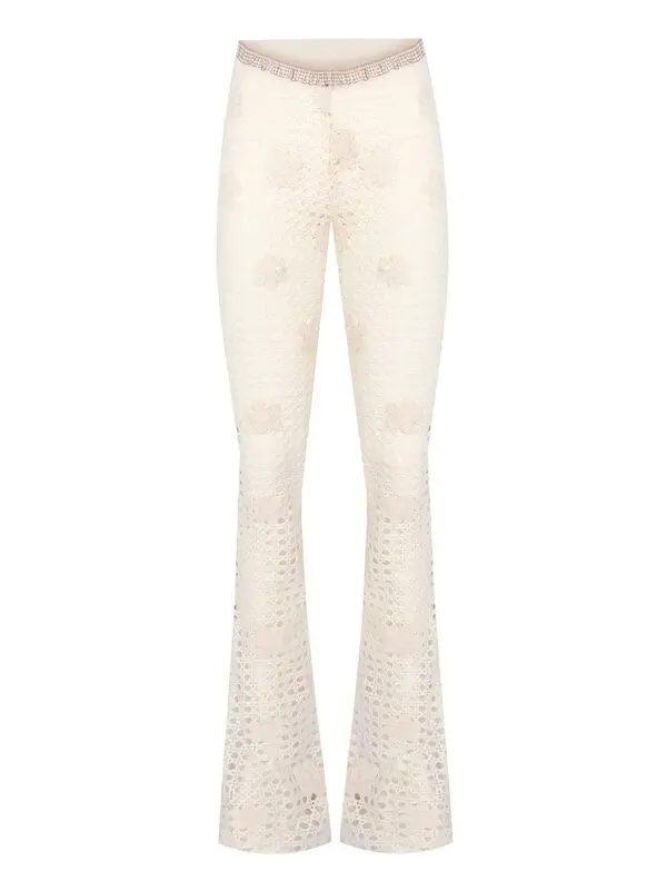 YORSTRULY Floral Patterned Chelsea Trousers - White