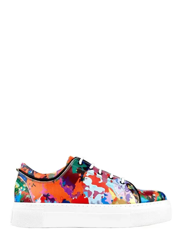 EMBASSY LONDON USA Camila Leather Sneakers - Black/white