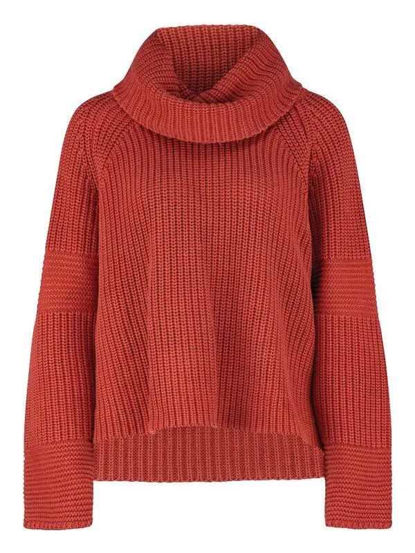 DREF Vela Chunky Knit Jumper - Orange/pink