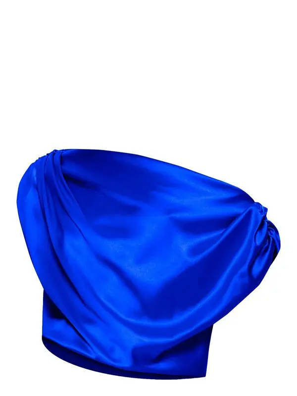 ANGELIKA JOZEFCZYK Satin Livia Blouse - Blue