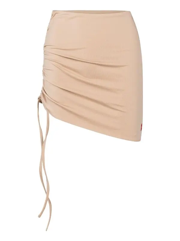 PCFG Adjustable Hem Mini Skirt - Orange/brown