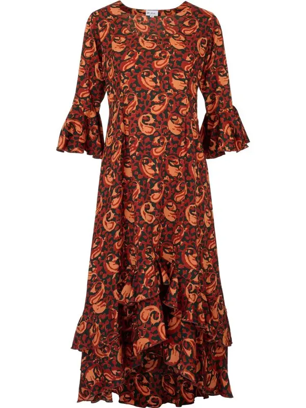 AT LAST... Victoria Midi Dress - Brown