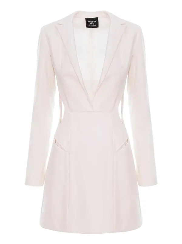 AVENUE N°29 Cut-out Blazer Dress - White