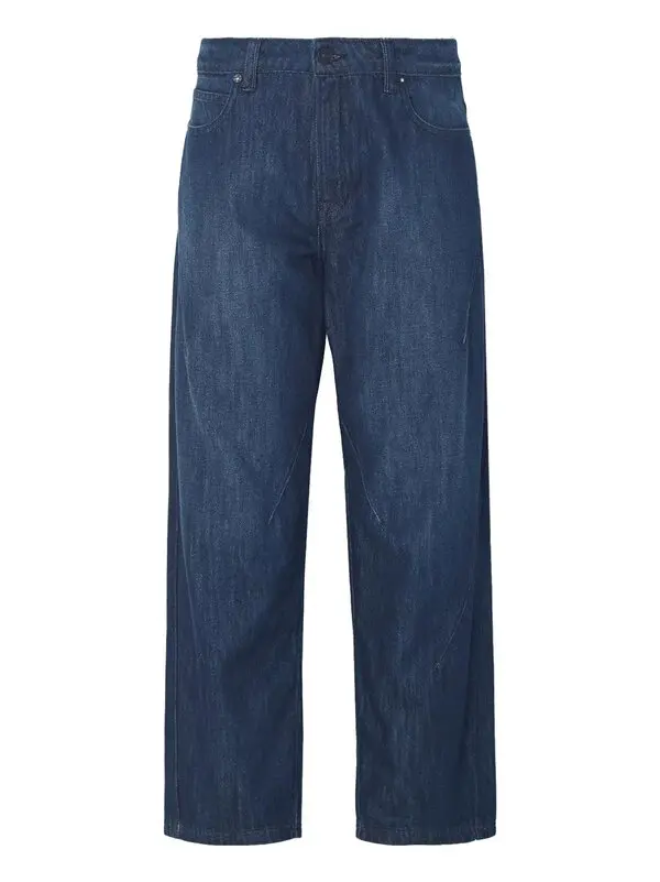 NOEND Maggie Cropped Balloon Jeans - Blue
