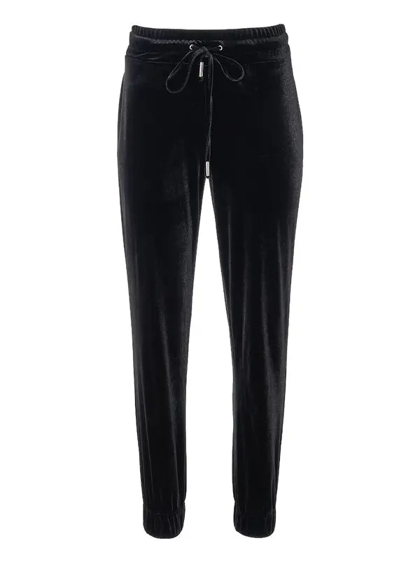 LITA COUTURE Velvet Sweatpants - Black
