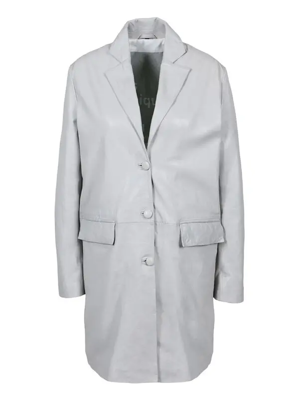 FREAKY NATION Leather Coat - Grey