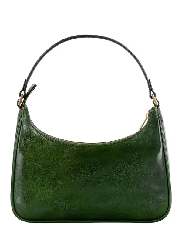 TIME RESISTANCE Leather Hobo Bag - Green